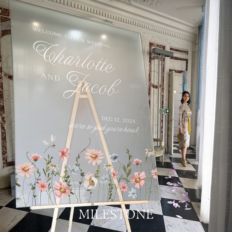 Wildflowers Wedding Sign, Were so Glad Youre Here Wedding Welcome Sign ...