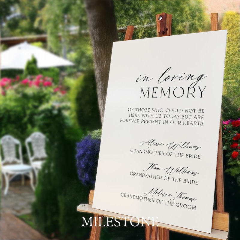 In Loving Memory Wedding Sign - Etsy