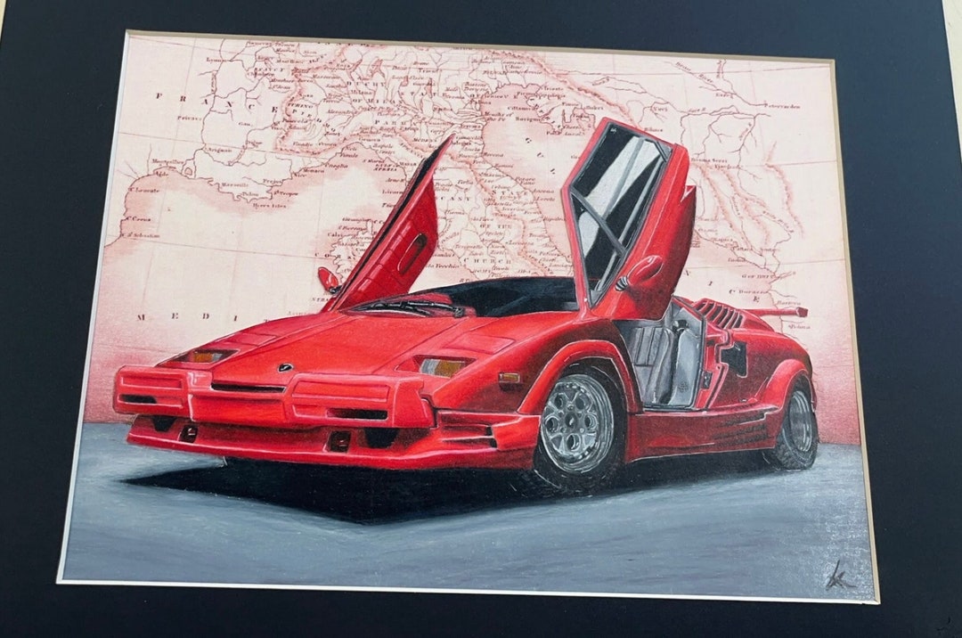 Custom Car Drawing Commission PRINT BACKGROUND - Etsy