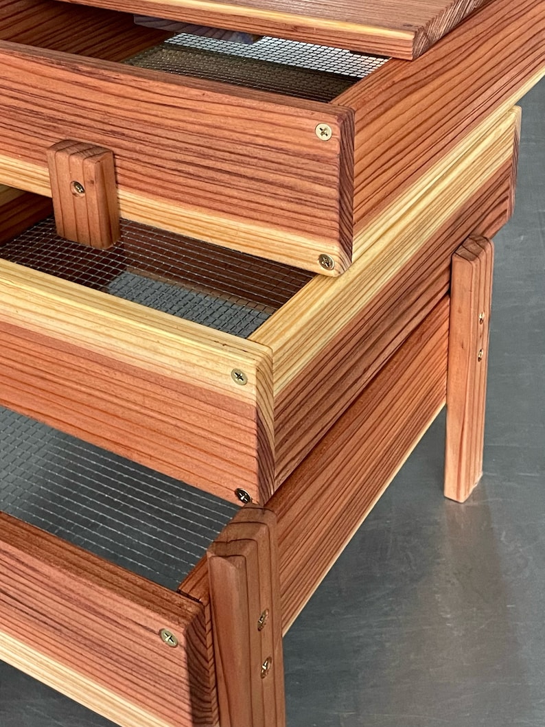 Handmade Redwood Worm Compost Bin: Usa-made Vermiculture System - Etsy