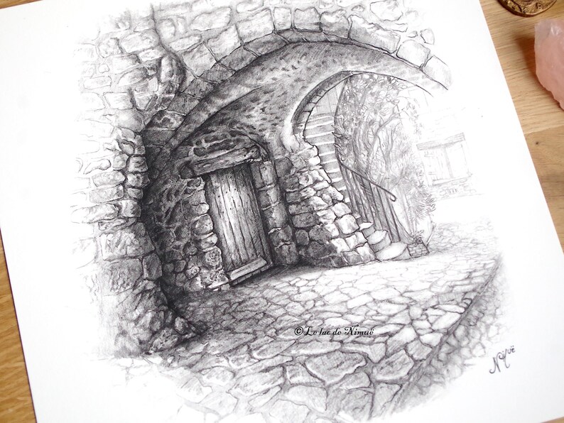 Templar’s Pass - Fine Art Print | Medieval-fantasy Drawing Print, Old ...
