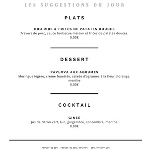 NEW YORK TEMPLATE - Printable Restaurant Menu Template | Bar Card ...