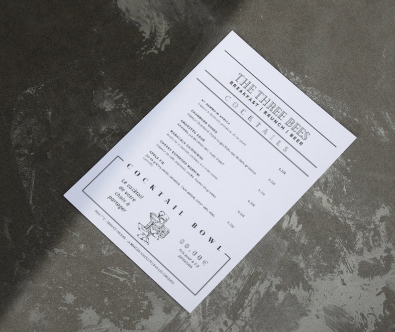 NEW YORK TEMPLATE - Printable Restaurant Menu Template | Bar Card ...