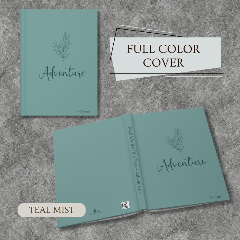 Custom Word of the Year Personalized Word Journal, Custom Line Art ...