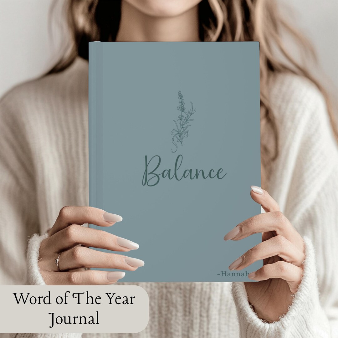 Custom Word of the Year Personalized Word Journal, Custom Line Art ...