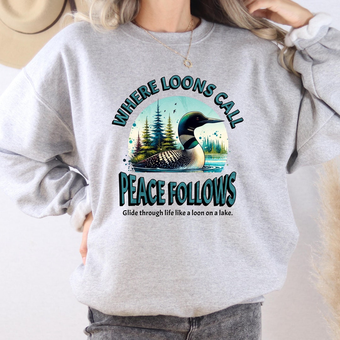 Loon Sweatshirt Gift for Birder Bird Watcher, Loon Lover Minnesota ...