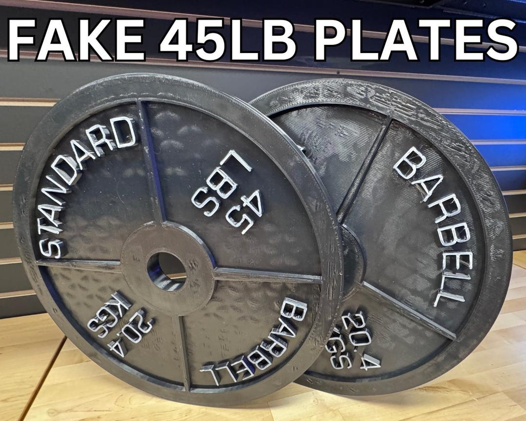 2 Pack - Fake/decoy Dummy 45lb Weightlifting Plates. Life-sized 1:1 ...