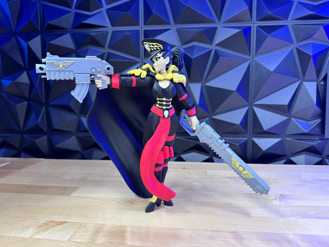 XL 1:6 Scale Custom Warhammer 40k Commissar Model FULL Color 10.5" Tall ...