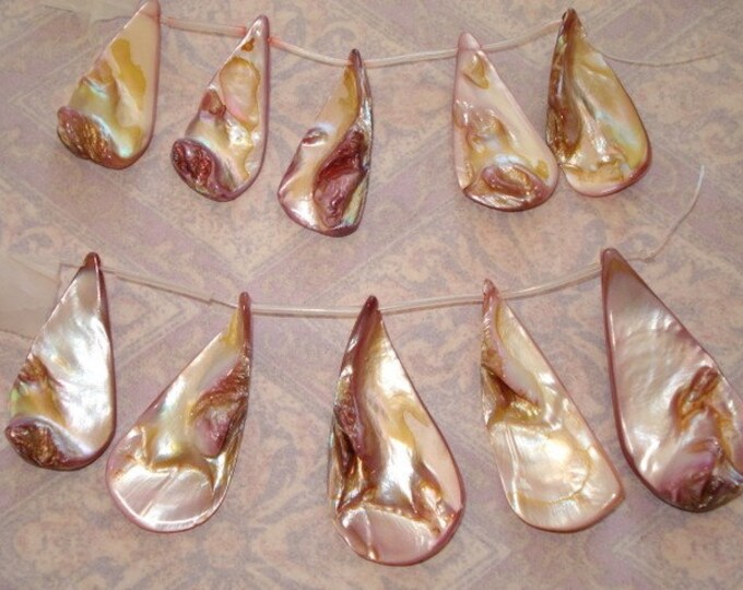 SALE 10 SPECIAL PINK MUSSEL SHELL PENDANTS - Etsy