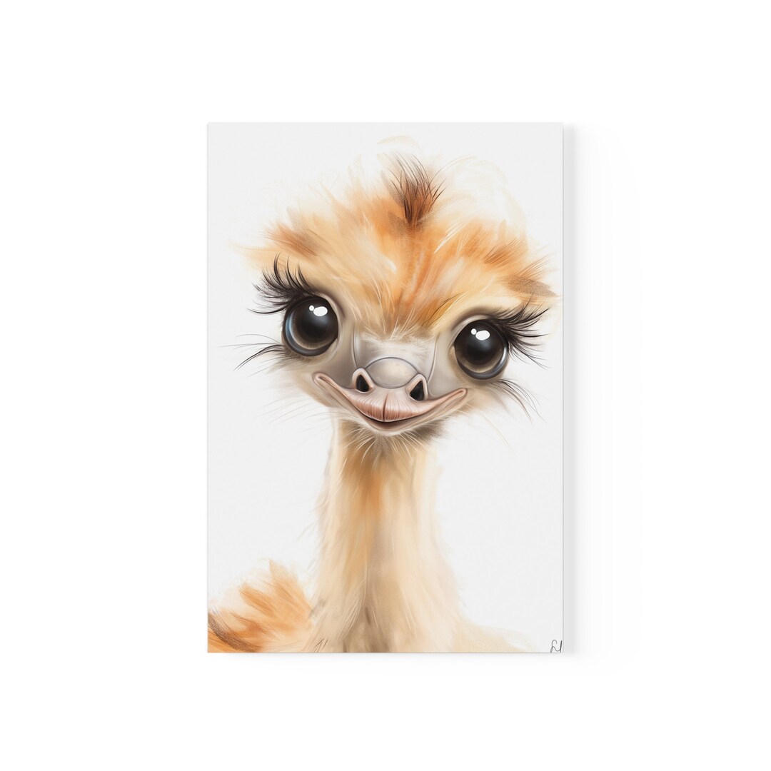 Baby Emu Print - Watercolour Design - Nursery and Kid's Bedroom Decor ...