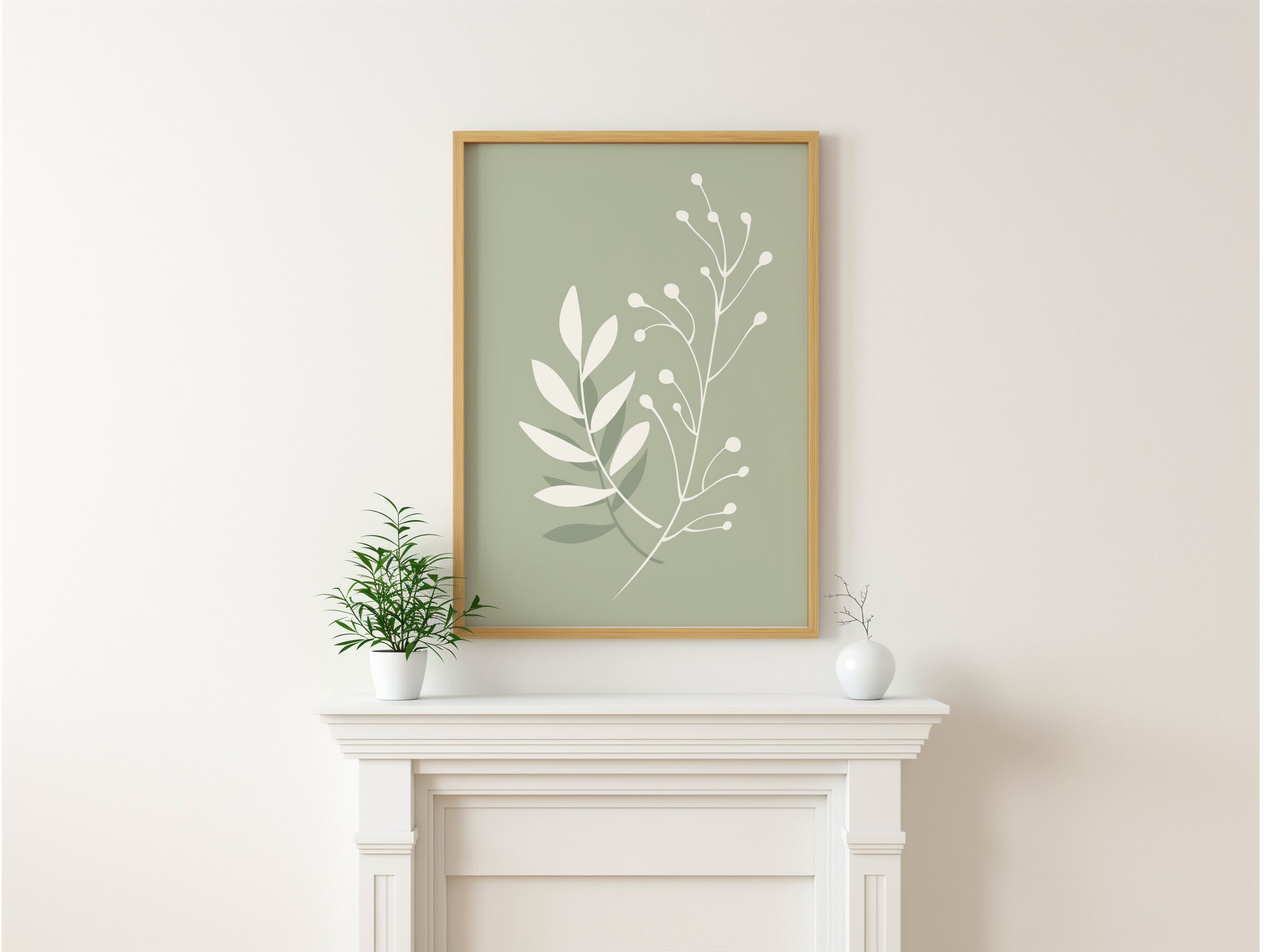 Baby's Breath Print Minimalist Floral Art Print Botanical Wall Decor - Etsy