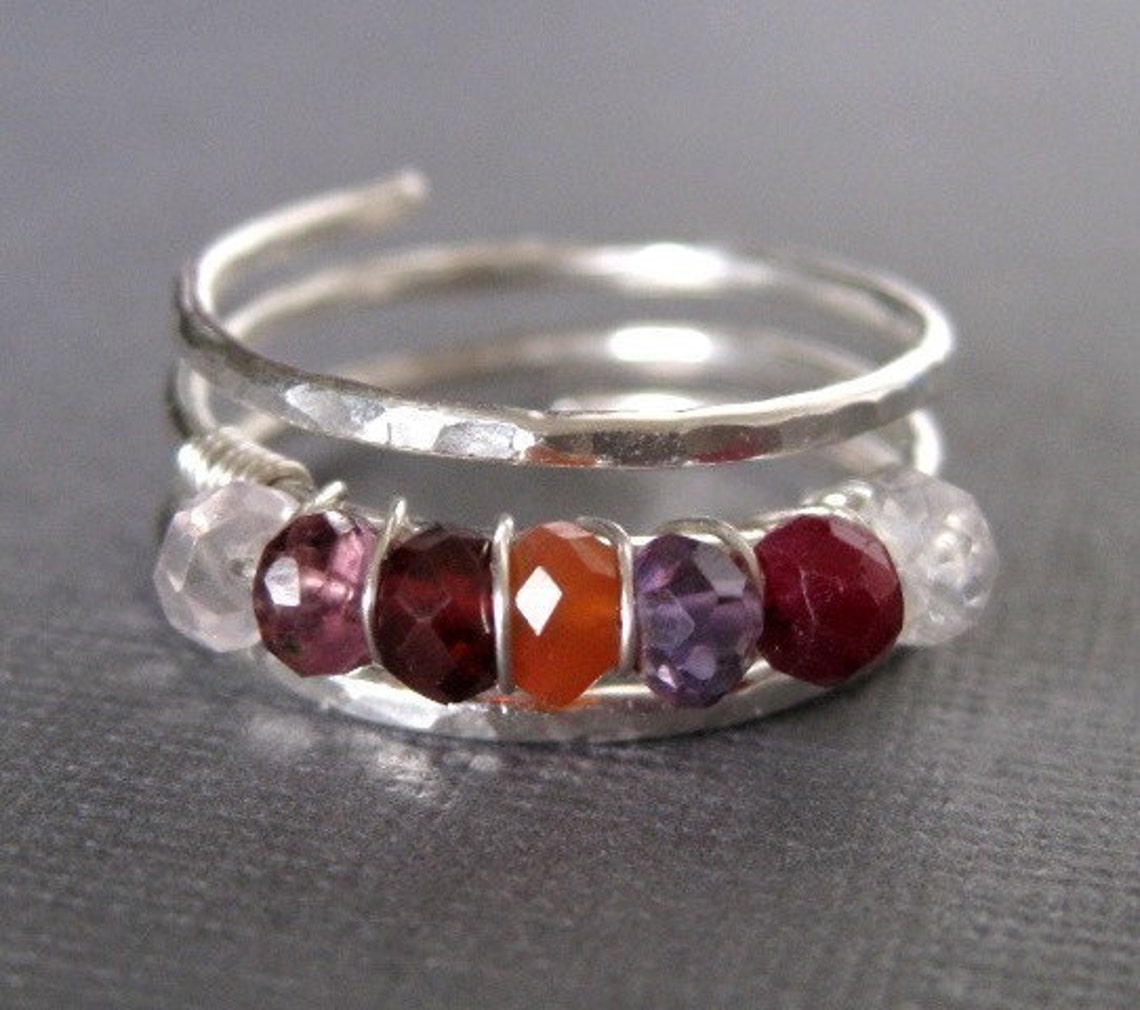 Mothers ring / Grandmother ring / Family Birthstone Ring | Etsy