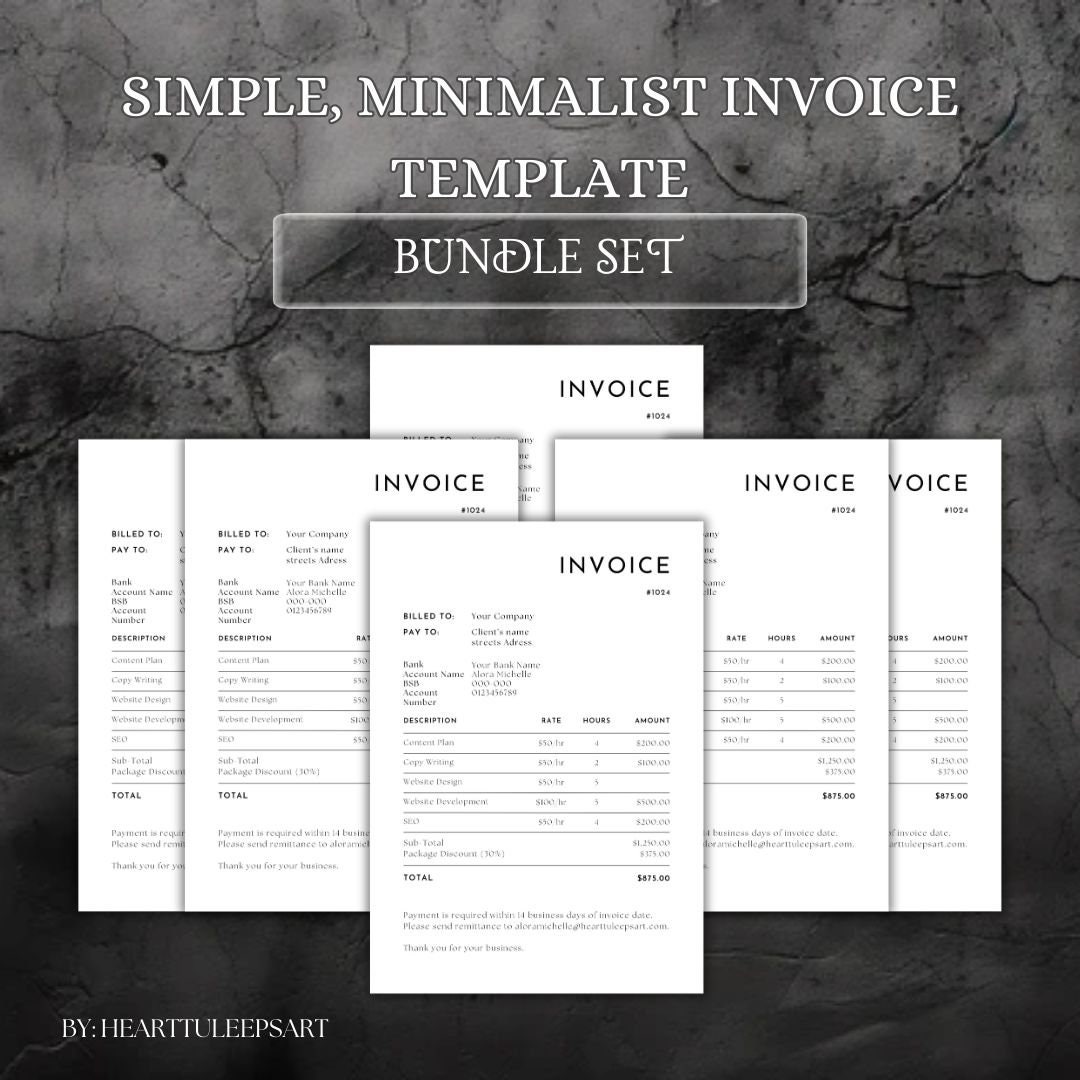 Invoice Template, Editable Invoice, Professional Invoice Template ...