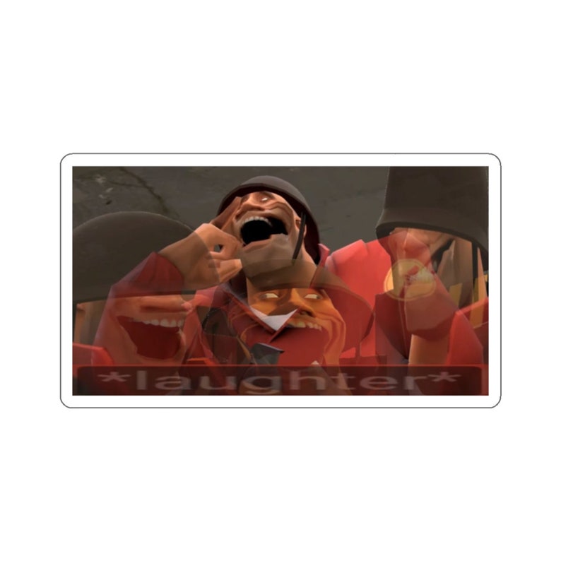 Team Fortress 2 Soldier Laughing Meme Inspired Sticker - Etsy