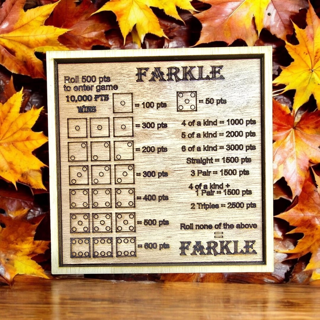 Farkle Games With Directions. - Etsy