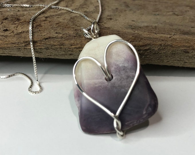 Wampum Shell Necklace Genuine Seashell Jewelry I Heart RI - Etsy