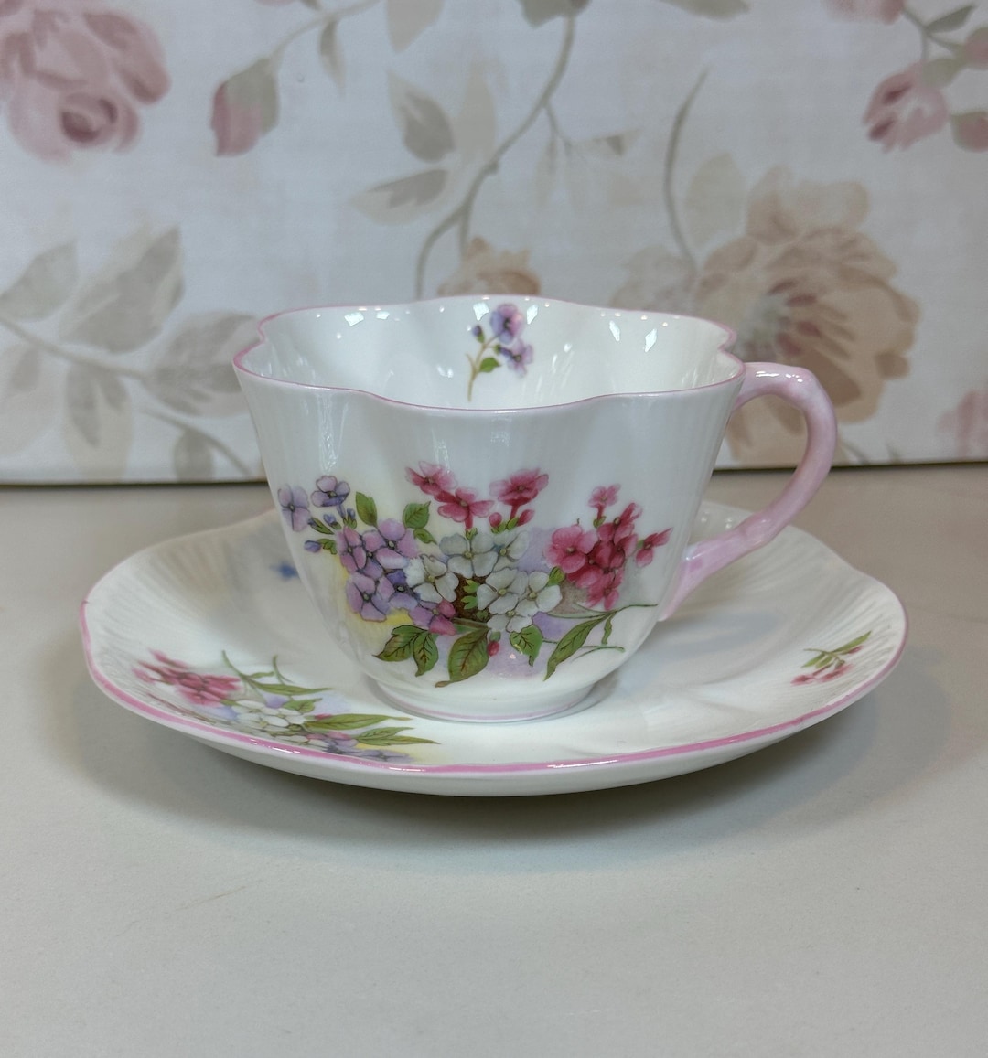 Vintage Shelley Stocks Bone China Teacup and Saucer Pattern 13428 - Etsy