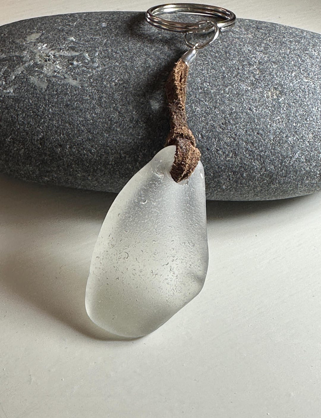 Sea Glass Keychain - Key Ring - KEYS to the BEACH HOUSE - Etsy