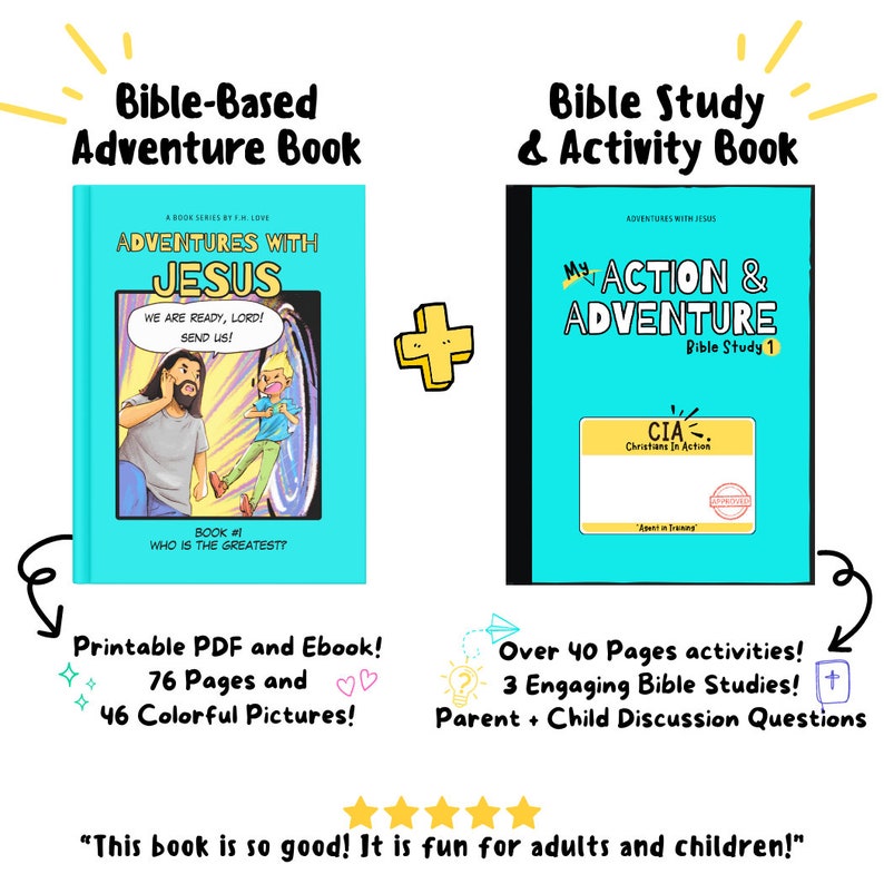 A Bible Story Adventure Book PLUS Bible Study for Kids | 40+ Fun ...