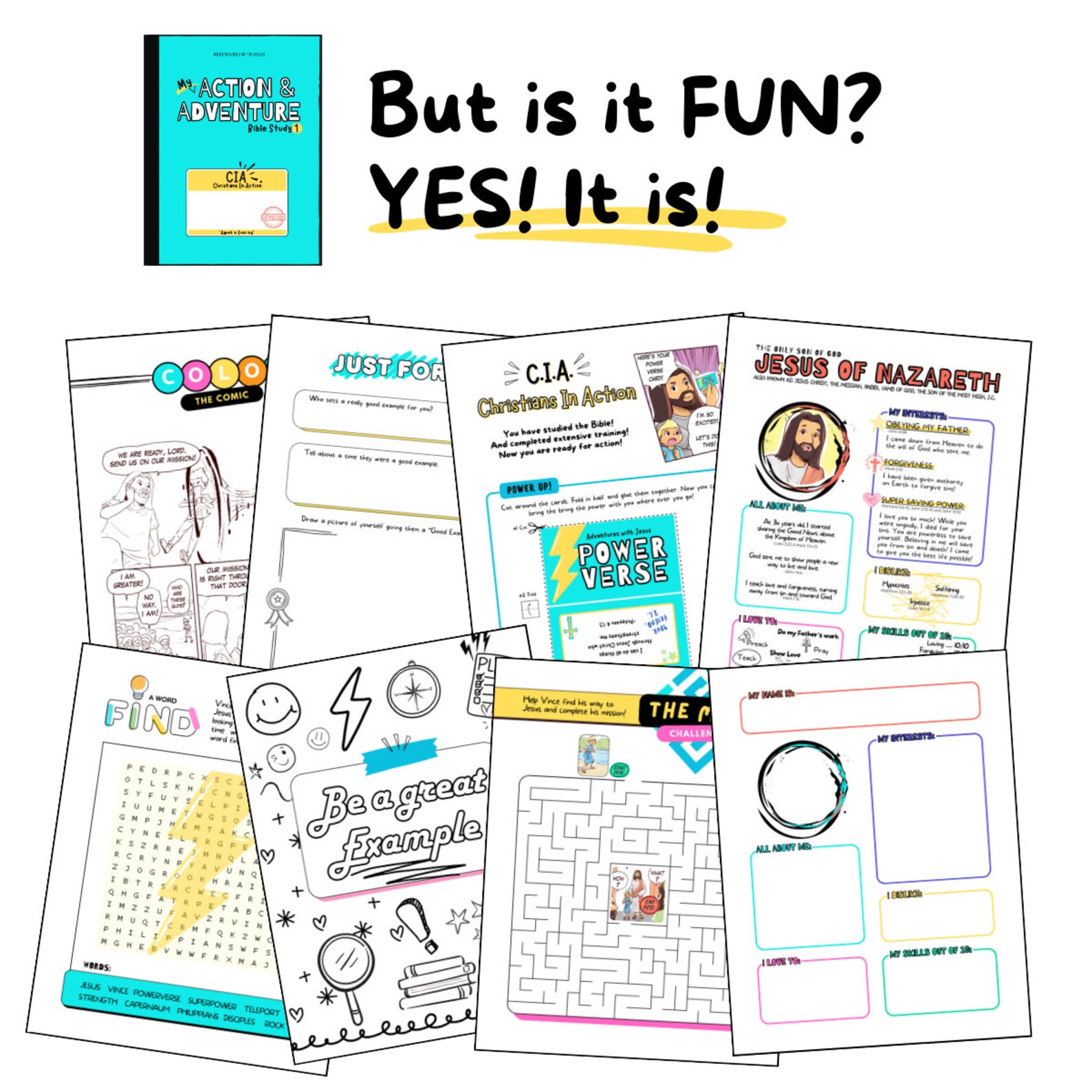 A Bible Story Adventure Book PLUS Bible Study for Kids | 40+ Fun ...