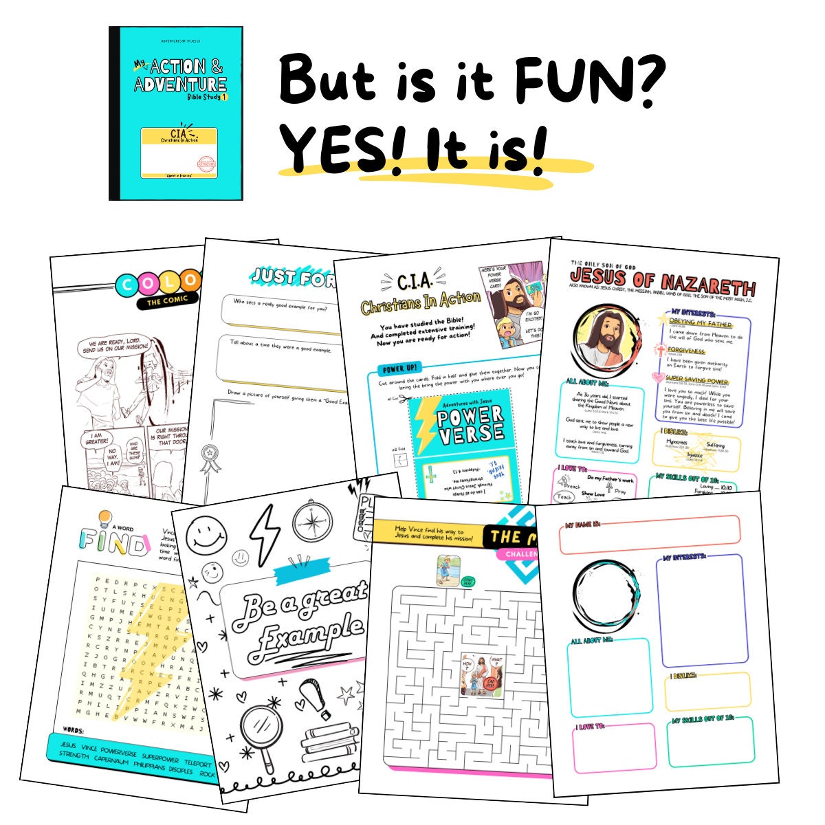 A Bible Story Adventure Book PLUS Bible Study for Kids | 40+ Fun ...