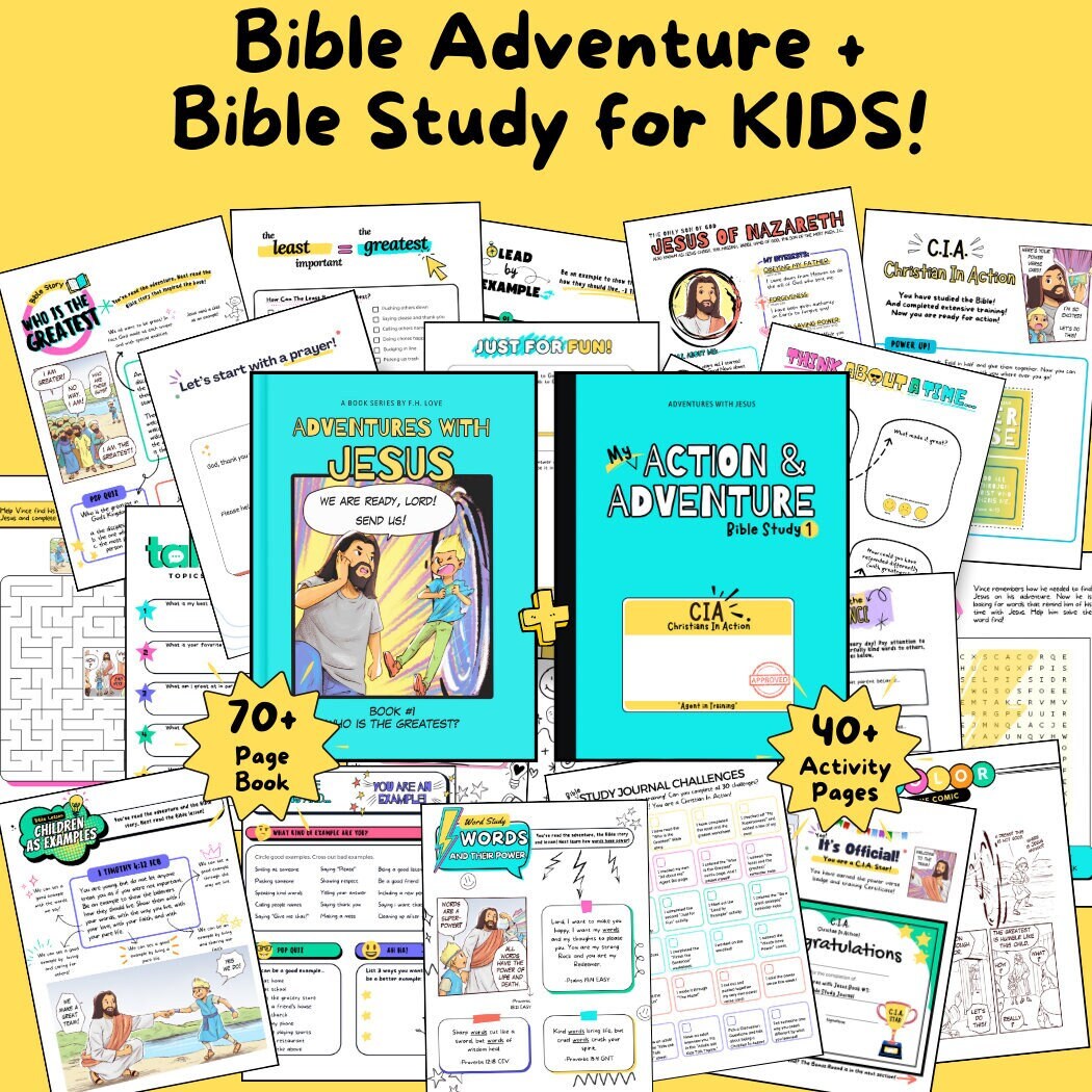 A Bible Story Adventure Book PLUS Bible Study for Kids | 40+ Fun ...
