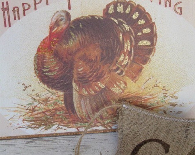 GIVE Thanks....glittered Burlap Pennant Banner Bunting - Etsy