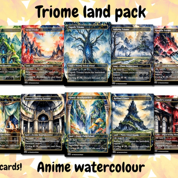 Mtg Land Cards Triomes - Etsy