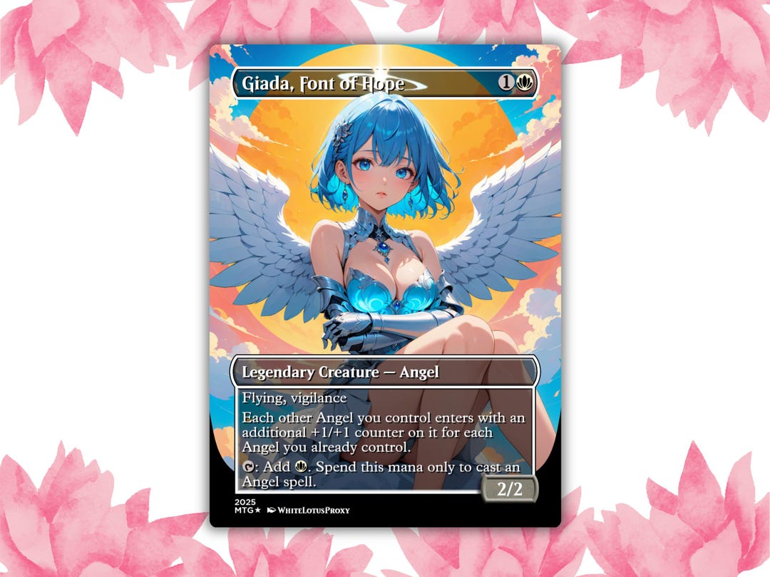 Giada, Font of Hope V3 Angel Anime Waifu Custom Proxy Card Single Card ...