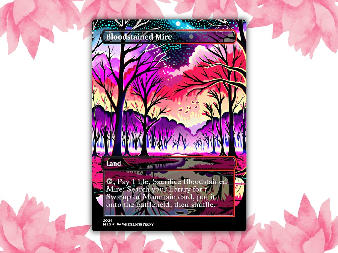 Bloodstained Mire Glow Style Anime Waifu Custom Proxy Card Single Card ...