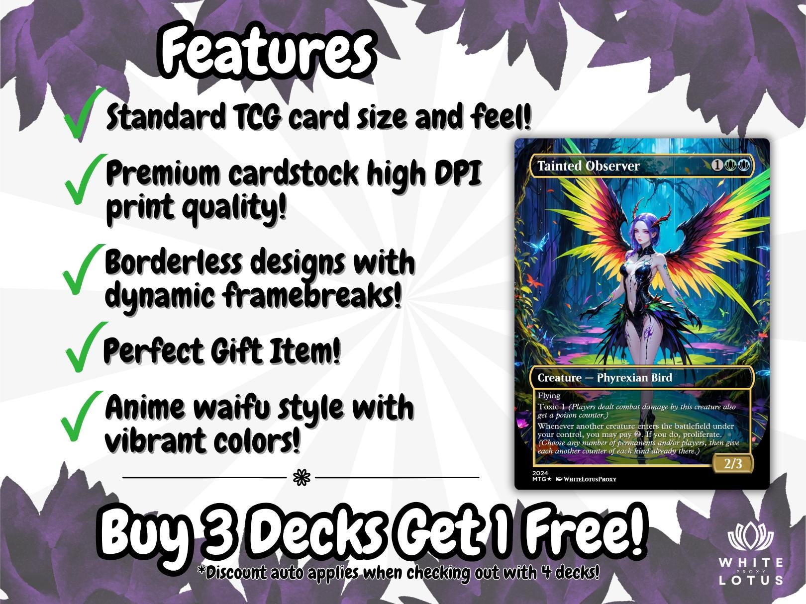Atraxa INFECT Anime Waifu Proxy Deck 100 Cards + Tokens | Full ...