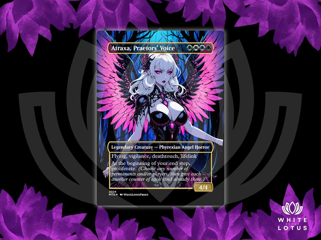 Atraxa, Praetors' Voice Alternate Art V3 Anime Waifu Custom Proxy Card ...