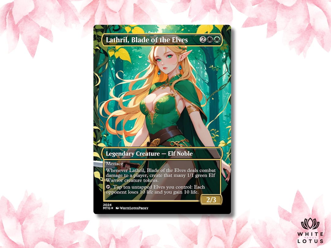 Lathril Blade of the Elves V1 Anime Waifu Custom Proxy Card MTG - Etsy