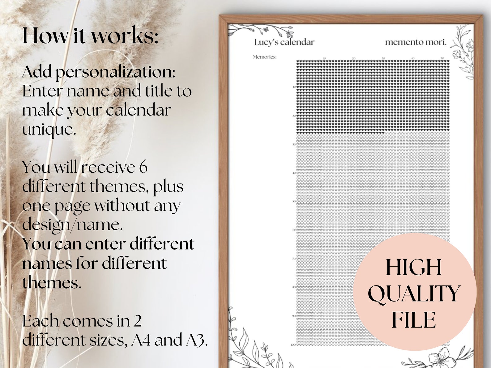 Memento Mori Personalized Stoic Calendar, Her & Him Birthday Gift ...