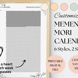 Memento Mori Personalized Stoic Calendar, Her & Him Birthday Gift ...