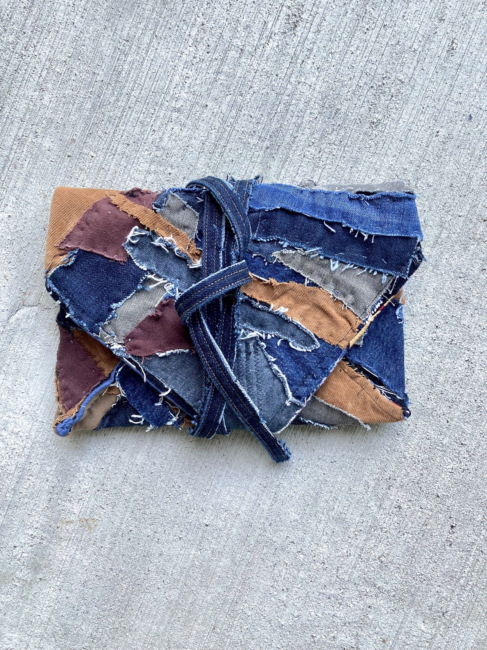 Joodito Boro Sashiko Patchwork Envelope Clutch Bag Handbag Japanese ...