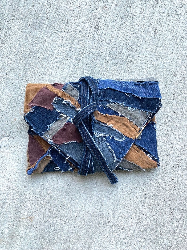 Joodito Boro Sashiko Patchwork Envelope Clutch Bag Handbag Japanese ...