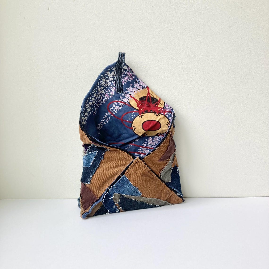 Joodito Boro Sashiko Patchwork Envelope Clutch Bag Handbag Japanese ...