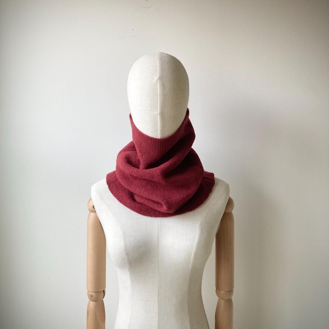 Joodito Pure Cashmere Upcycled Sweater Scarf Tube Funnel High Cowl ...