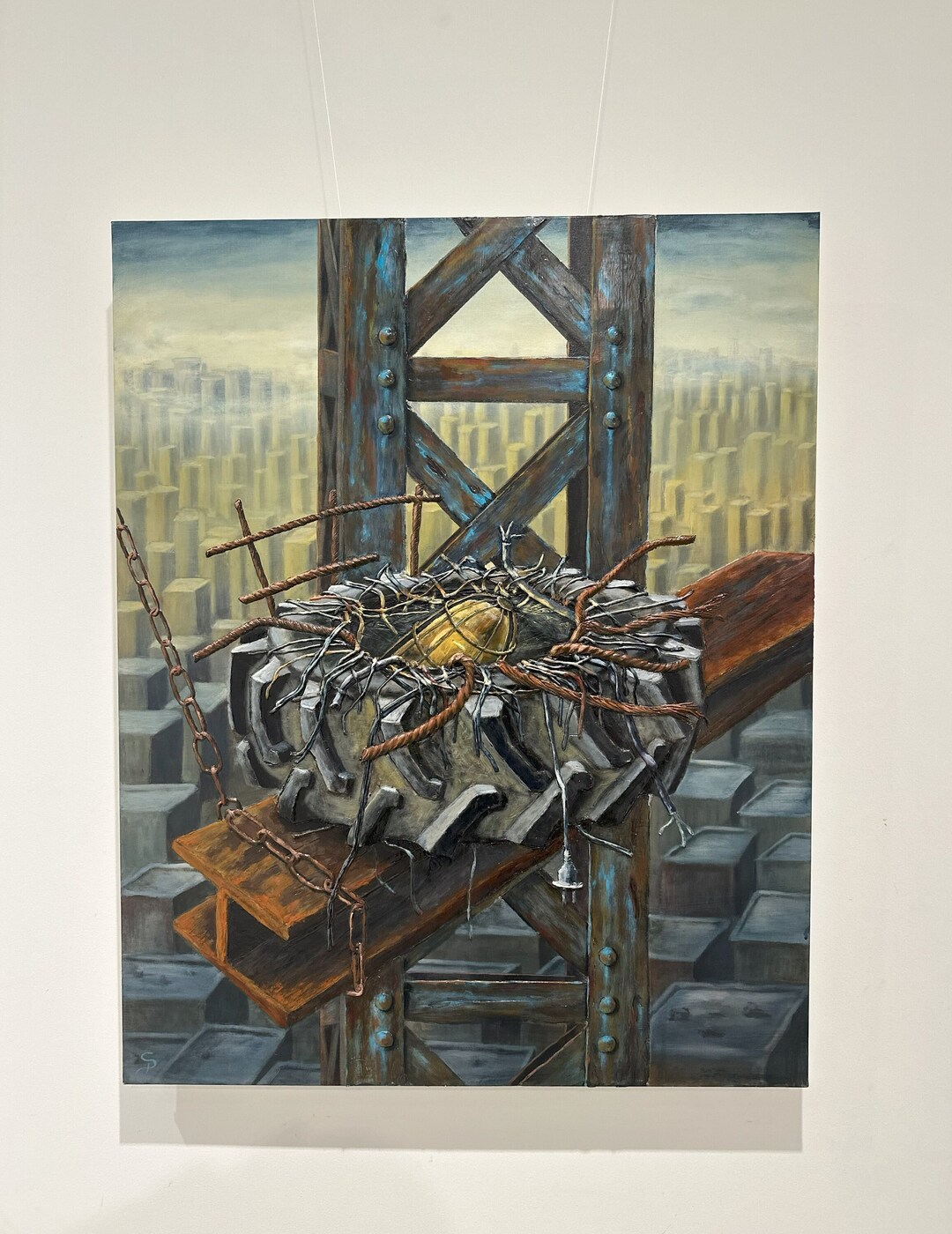 100cm X 80cm Original "regression" Acrylic Relief Textured Painting ...