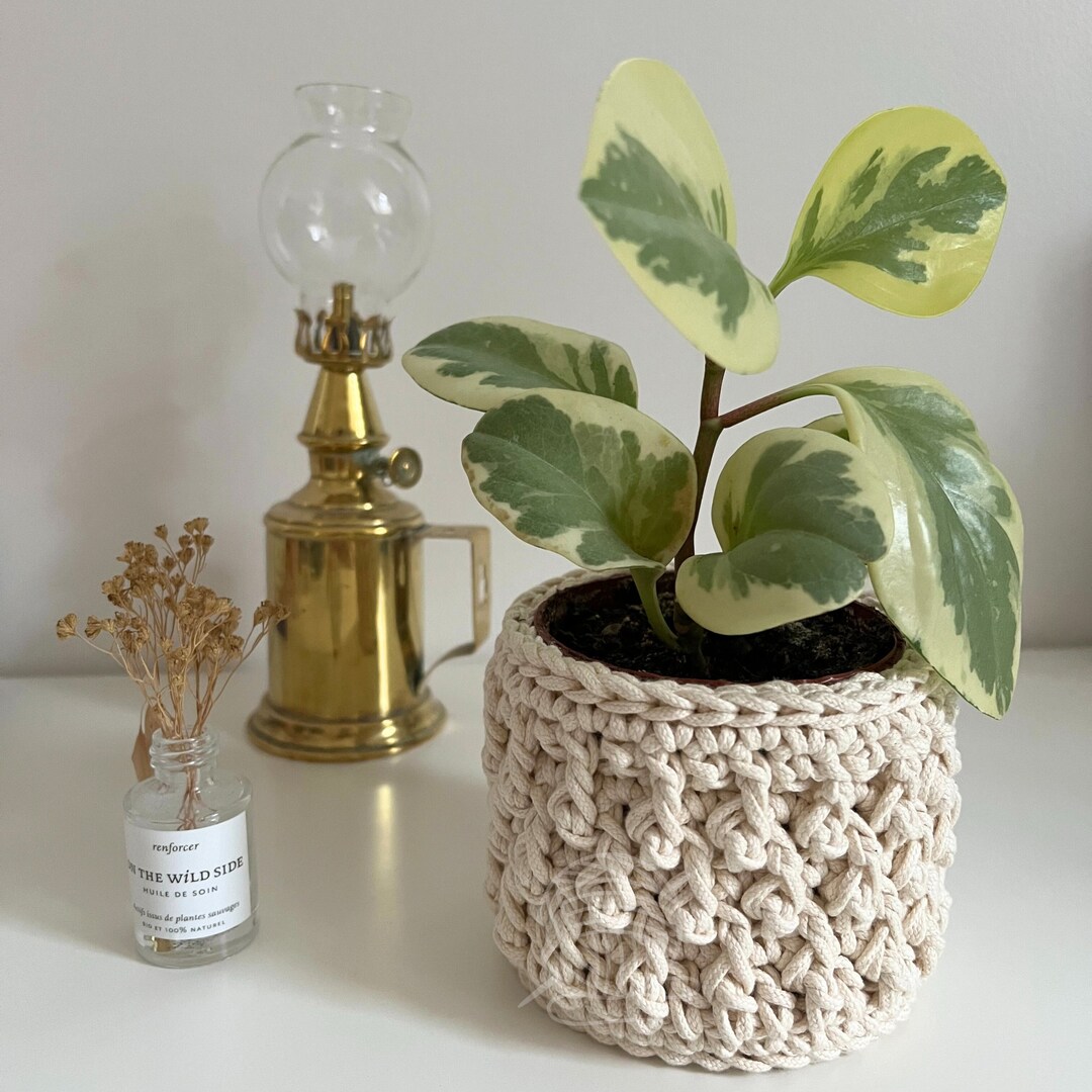 Crochet Arabesque Planter 2 Sizes Handmade Crochet Pot Holder Handmade ...