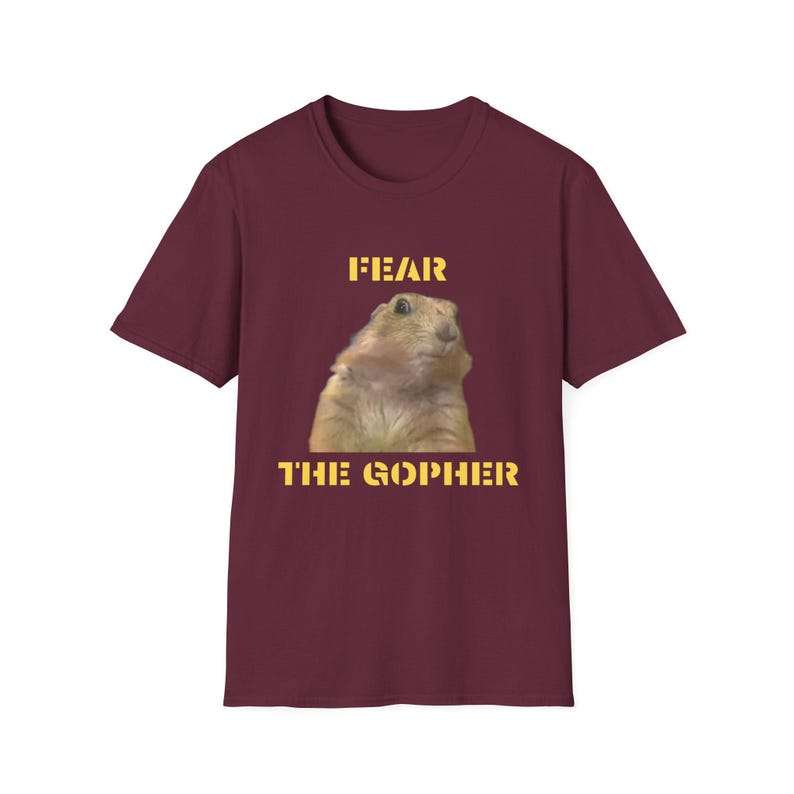 Fear the Gopher Unisex Softstyle T-shirt - Fun and Unique Graphic Tee ...