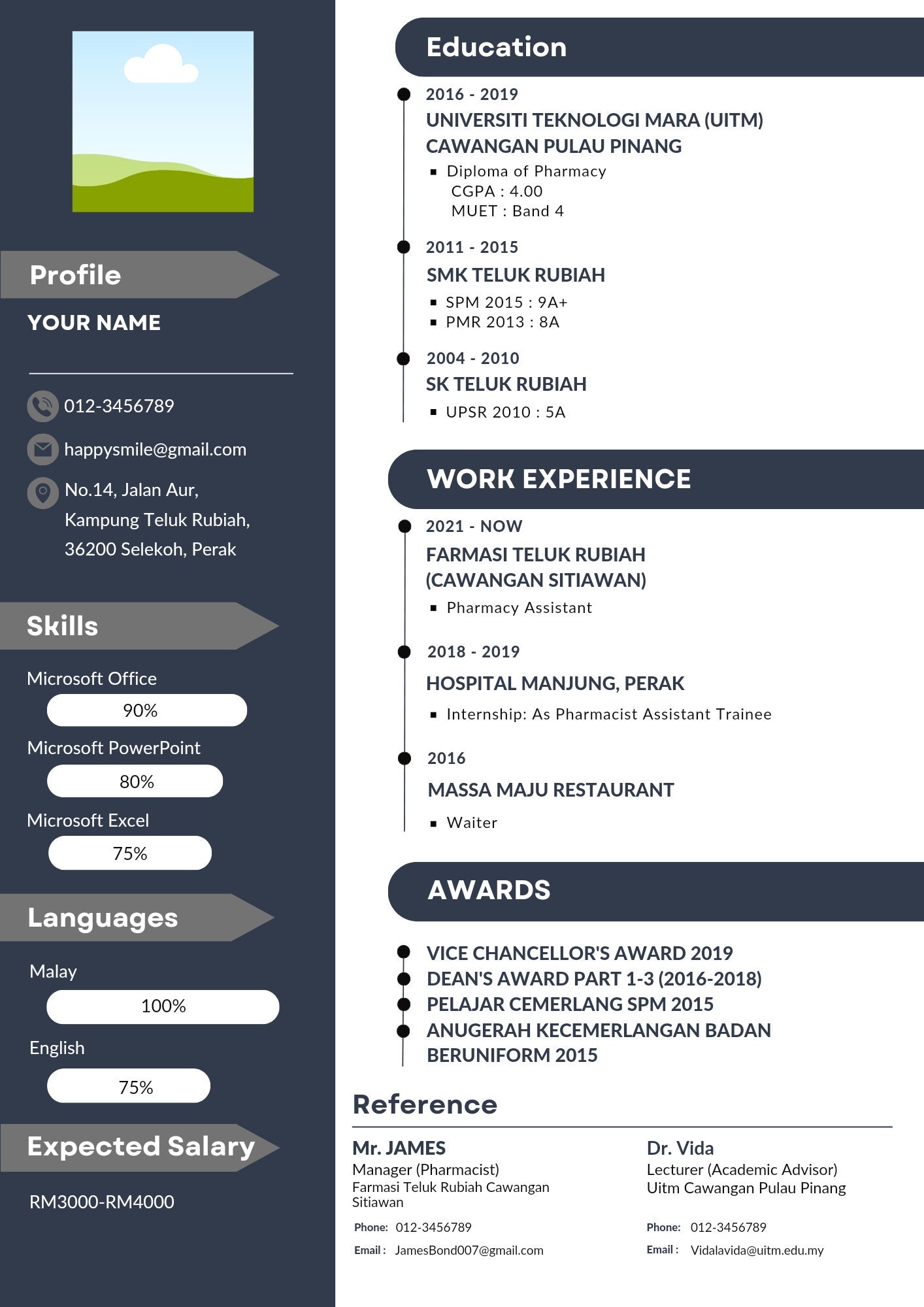 Simple Resume Template - Etsy