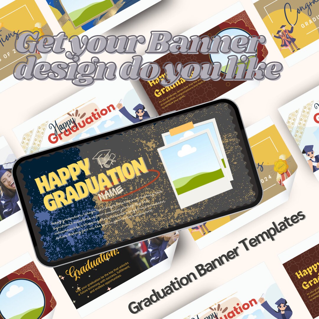 Graduation Banner Templates - Etsy