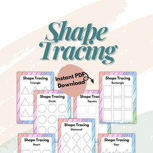 Preschool Shape Tracing, Basic Shape Tracing, Shape Tracing Worksheets ...