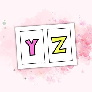 Printable Watercolor Alphabet Flash Cards, Early Learning (digital ...