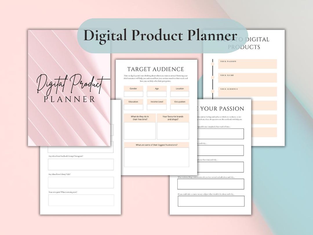 Digital Product Planner, Digital Download, Undated Planner, Product ...