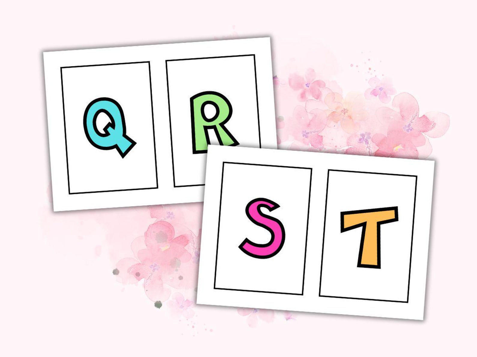 Printable Alphabet Flash Cards, Classroom Decor, Toddlers Preschool ...
