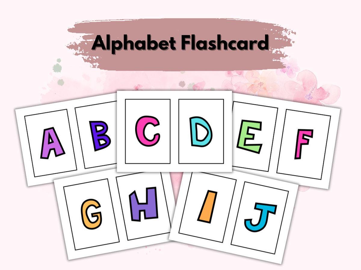 Printable Alphabet Flash Cards, Classroom Decor, Toddlers Preschool ...