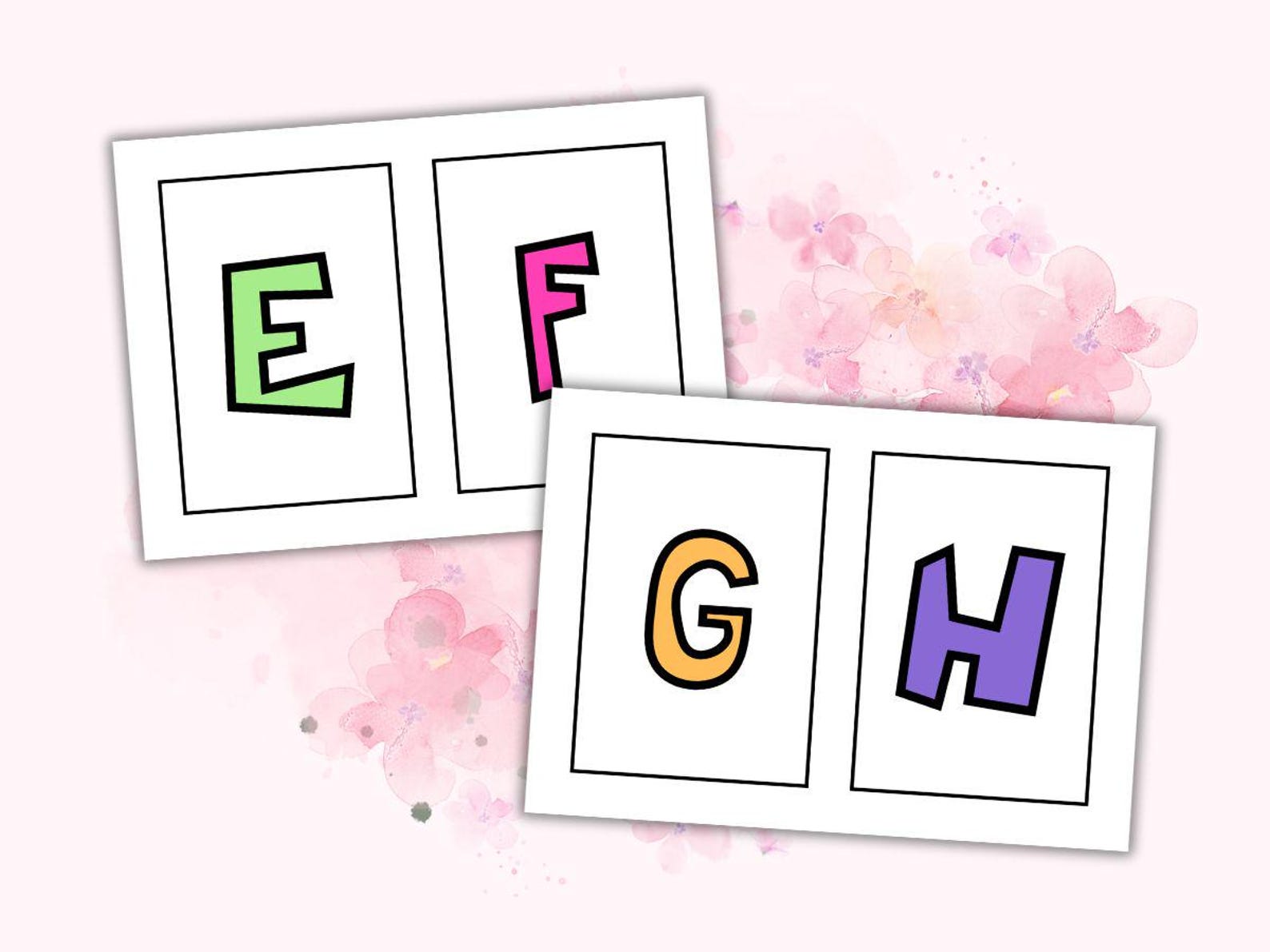 Printable Alphabet Flash Cards, Classroom Decor, Toddlers Preschool ...
